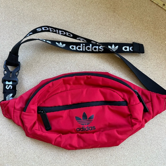 adidas | Bags | Adidas Red Fanny Pack | Poshmark